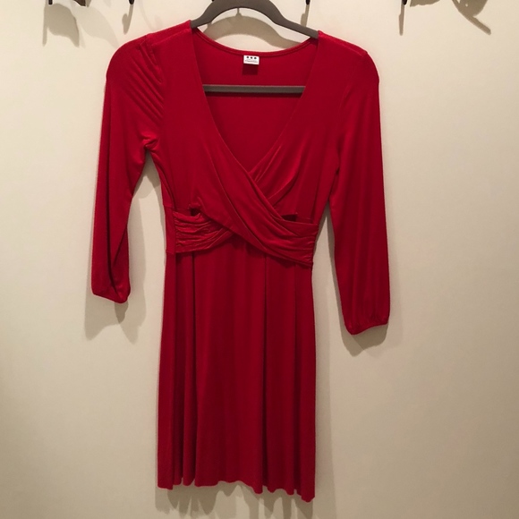 Three Dots | Dresses | Three Dots Red Dress | Poshmark